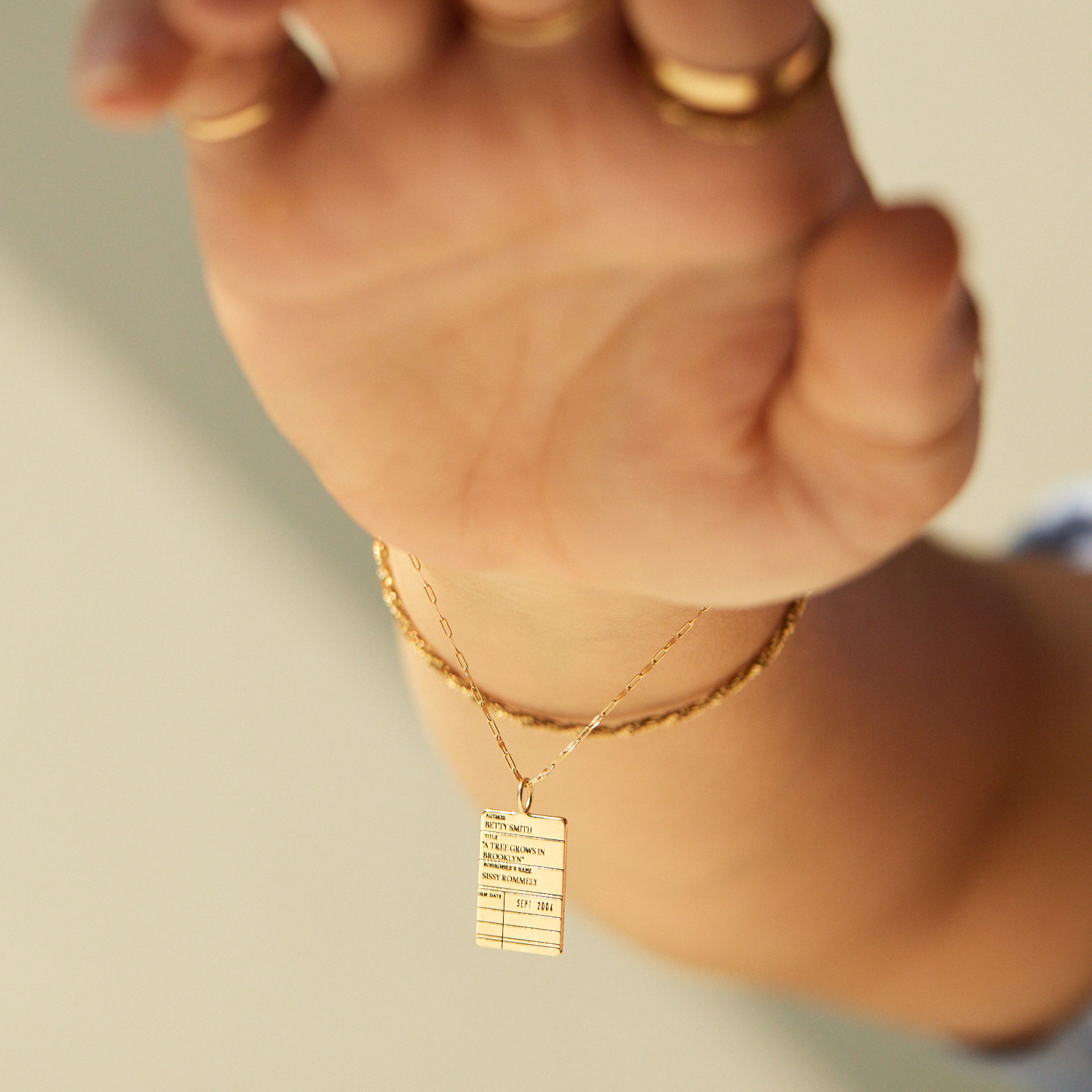 Library Card Charm - Catbird