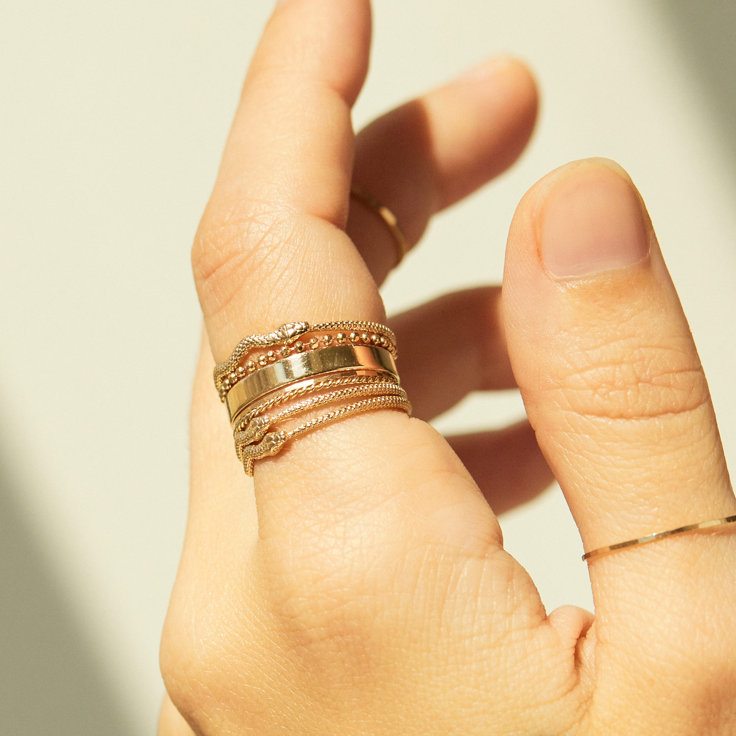 Sylvie Gold Snake Stacking Ring - Catbird
