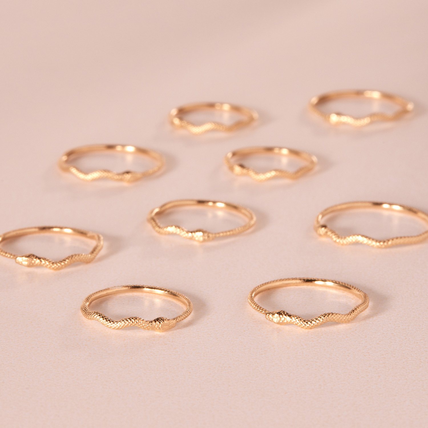 Sylvie Gold Snake Stacking Ring - Catbird